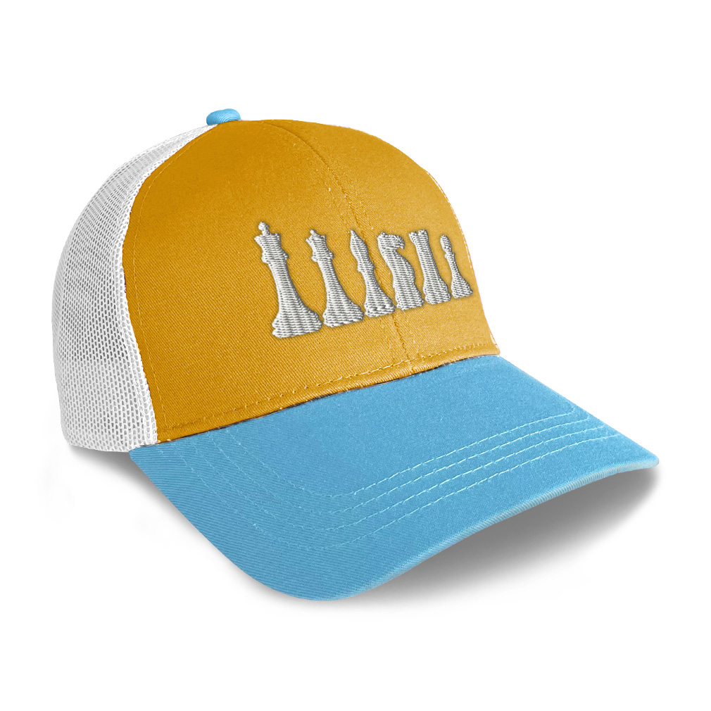 Trucker Hat for Men & Women Chess Set White Cotton Snapback Baseball ...