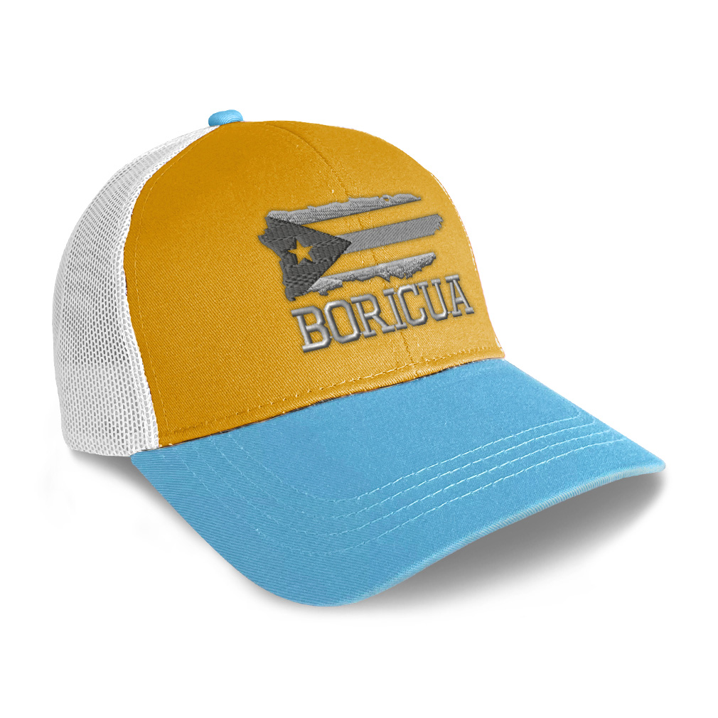 Trucker Hat for Men & Women Puerto Rico Island Map Flag C Snapback ...