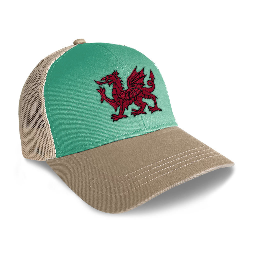 Trucker Hat for Men & Women Wales Flag Dragon Seal Cotton Snapback ...